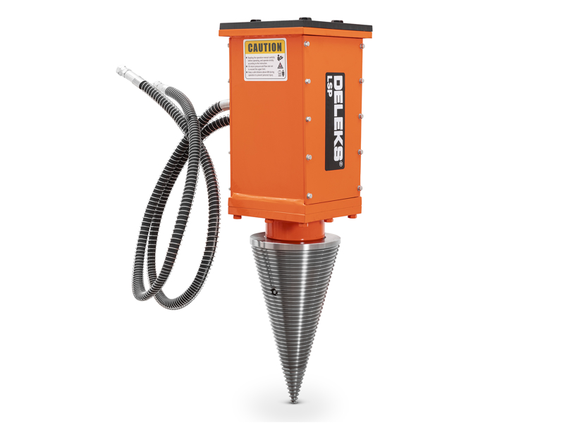 Screw log splitter for mini excavator